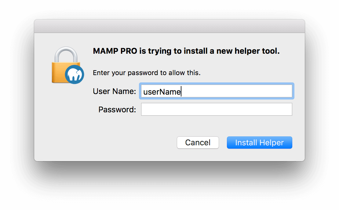 MAMP PRO 安装提示Unable to install helper tools and initiate mamp | 三十岁